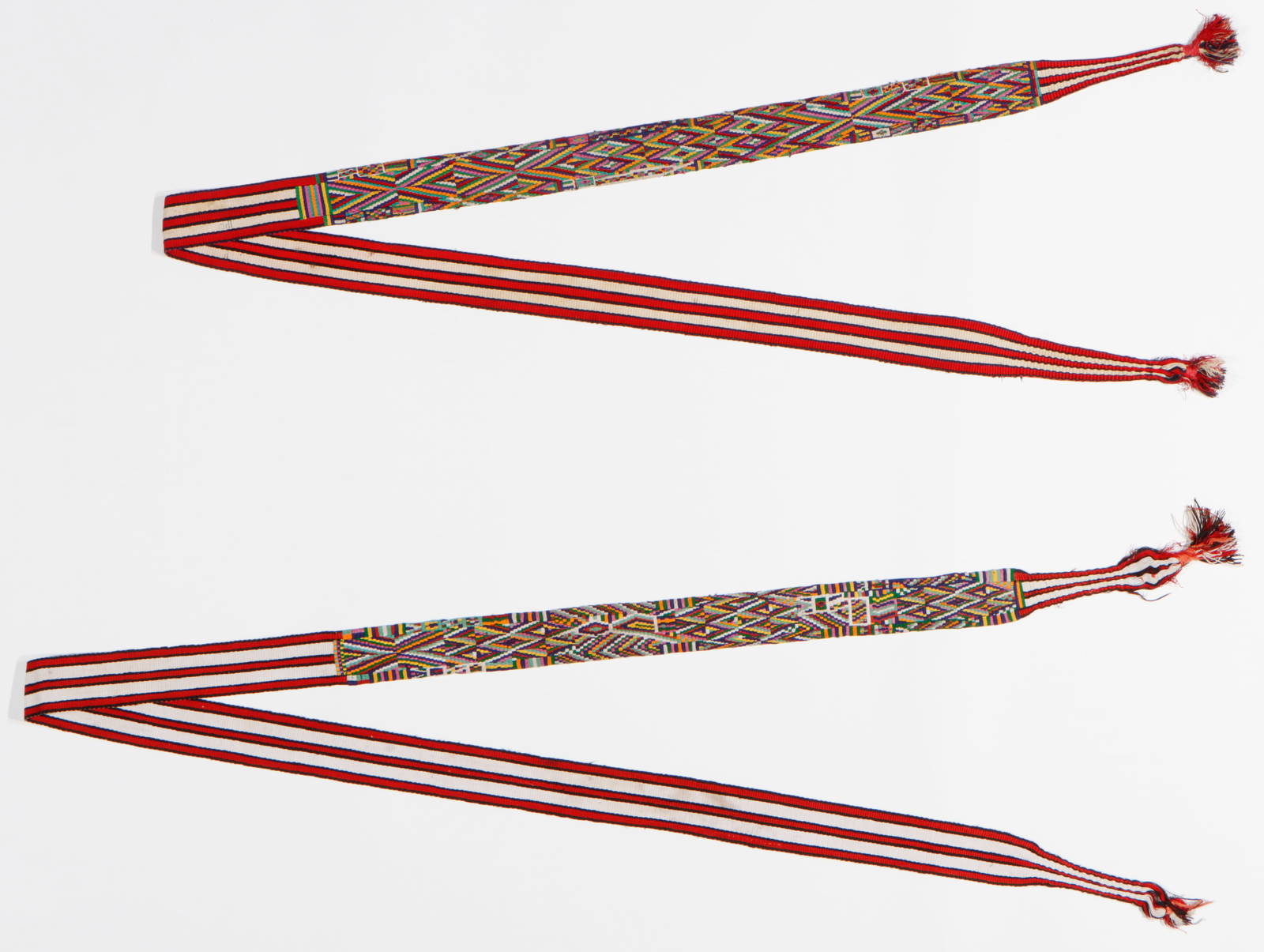 Pair Of Nebaj Woman's Woven Belt Sashes, Guatemala Auction