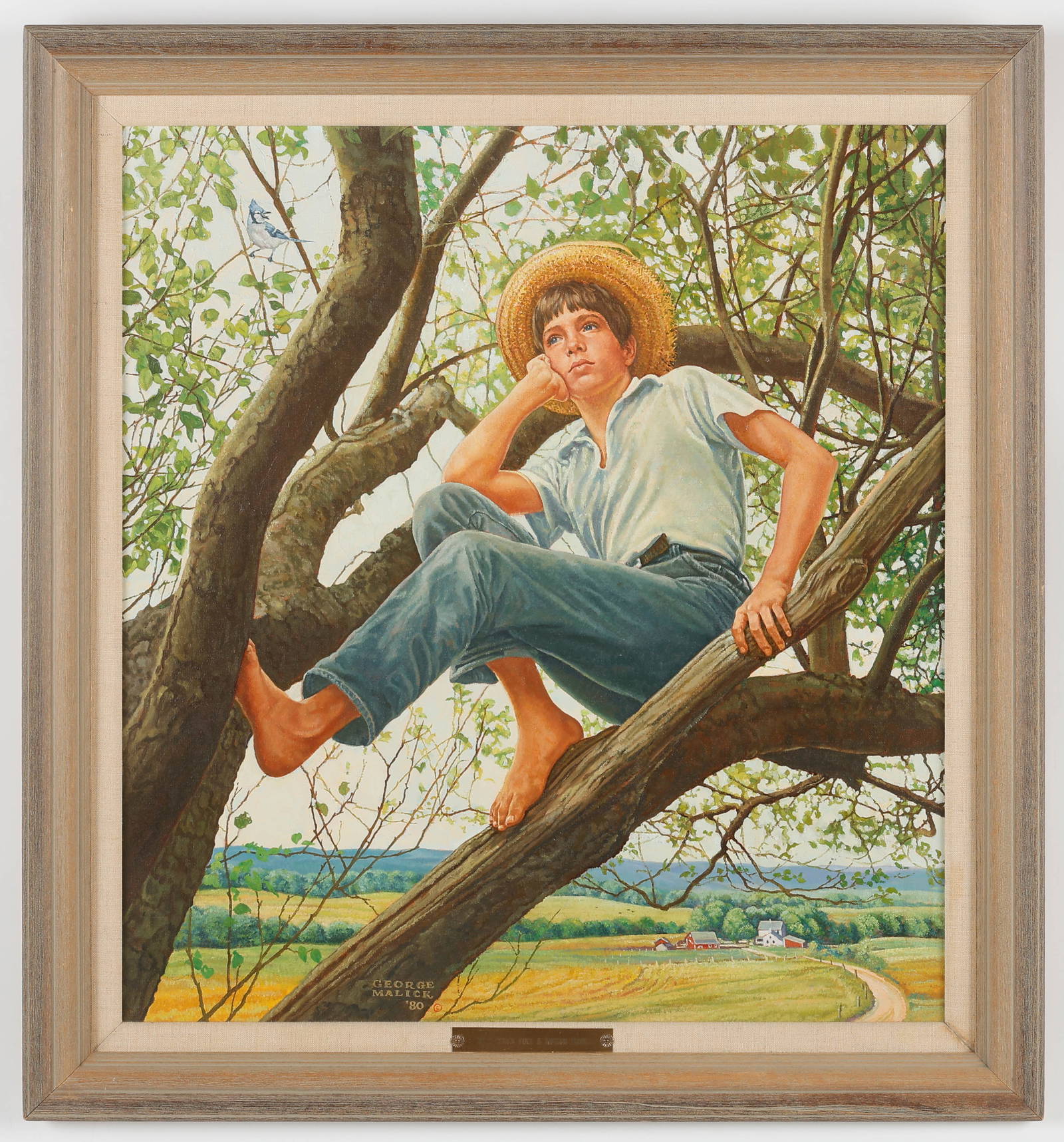 George Malick (american, 20th Century) "if I Could Find A Taller Tree ...