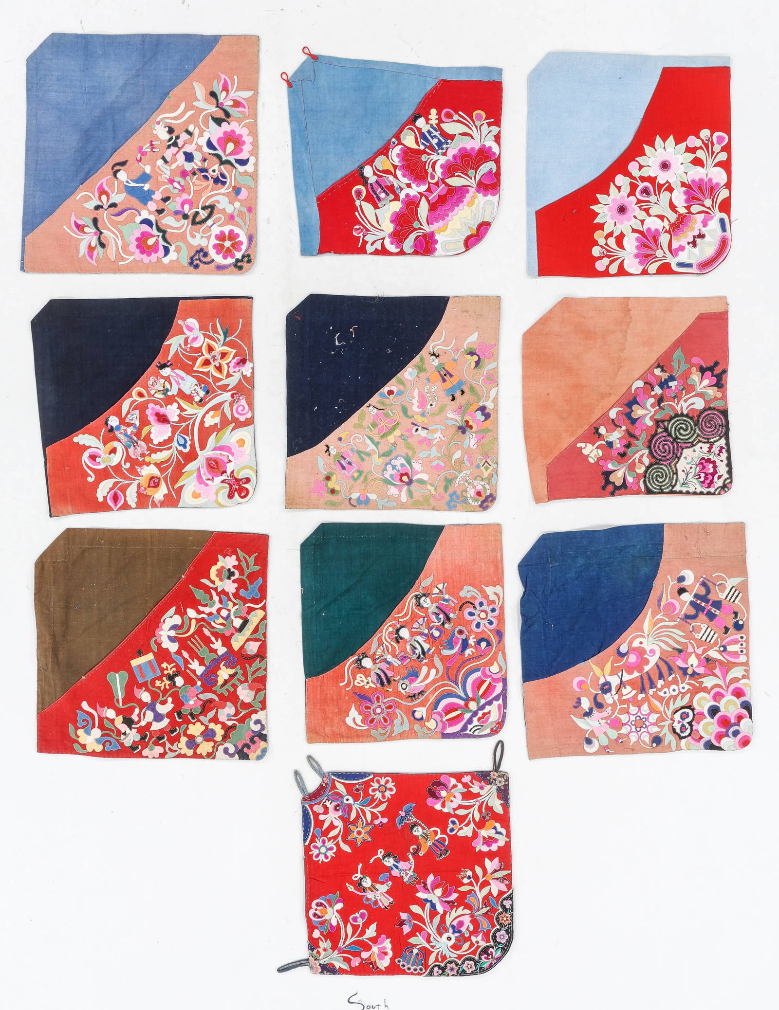 Chinese Silk Embroidered Dudou Shirt Textiles (10), Early 20th C. Auction