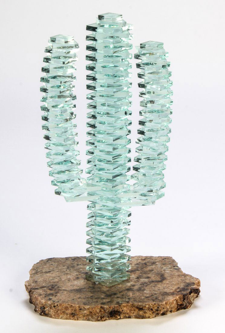 Modern Stacked Glass Sculpture of a Cactus - Aug 18, 2013 | Material ...