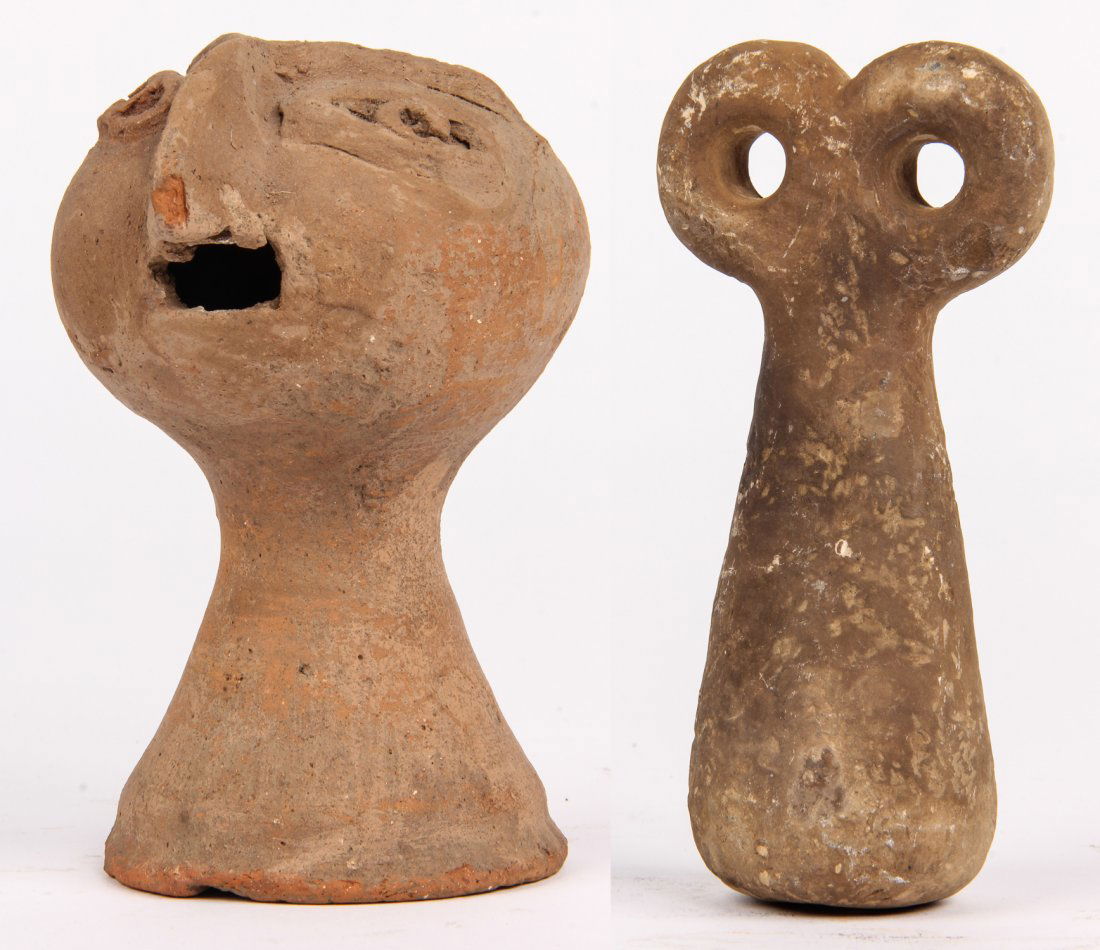 Tal Abrak Stone Idol and Sumerian Ceramic Idol