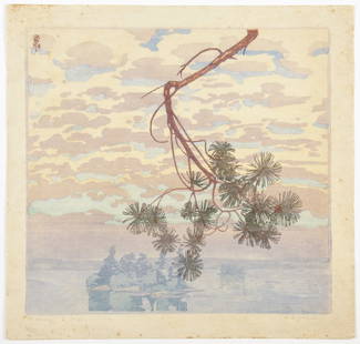 Walter Joseph Phillips (canadian, 1884 1963) Color Woodcut, C. 1919 ...