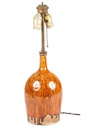 Antique Stoneware Jug Lamp