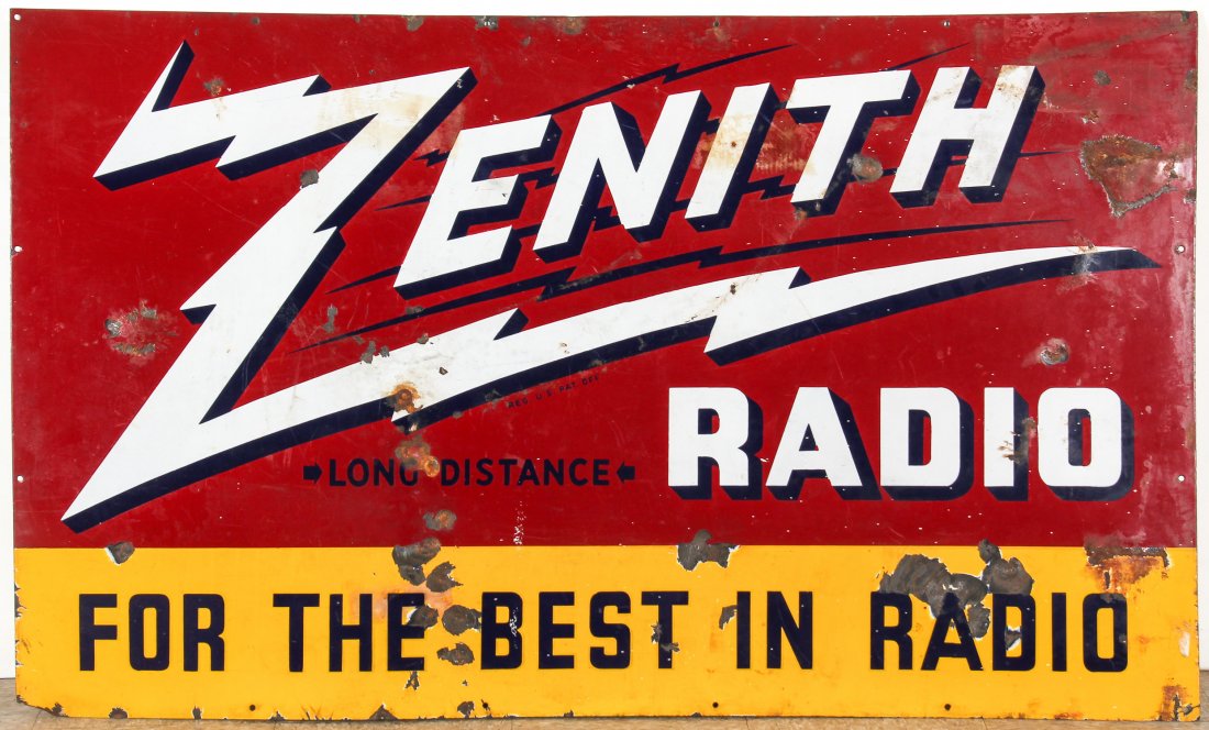 Vintage Painted Metal Sign