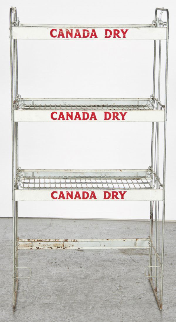 Vintage Canada Dry Metal Store Display Rack.