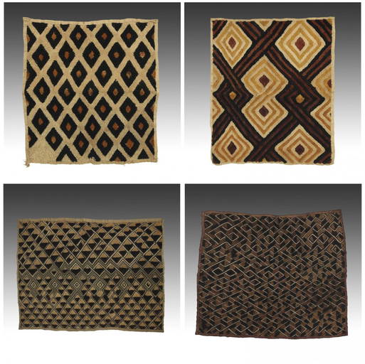 4 Kuba Shoowa Cloth Prestige Panels - Aug 07, 2016 | Material Culture in PA