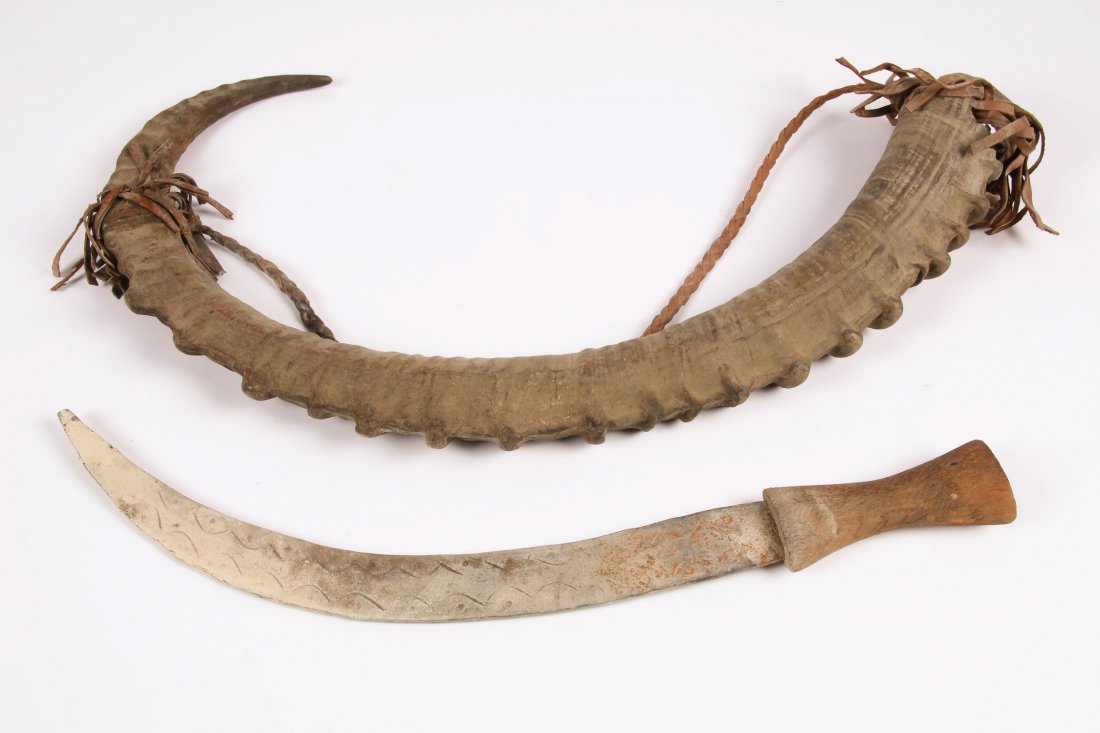 Abyssinian Ethiopian Ibex Horn Sheath Shotel Sword