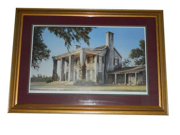 155: Framed Print by Jim Booth "Tara Mansion", 1994. S