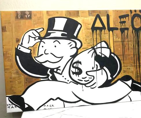 Alec Monopoly - Monopoly Man Running, Reproduction
