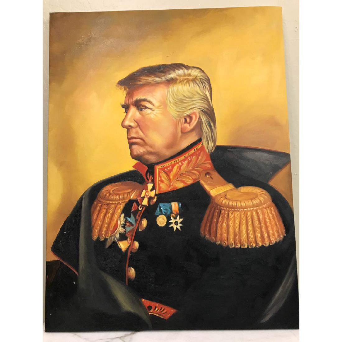 Oil on Canvas of Donald Trump in Uniform