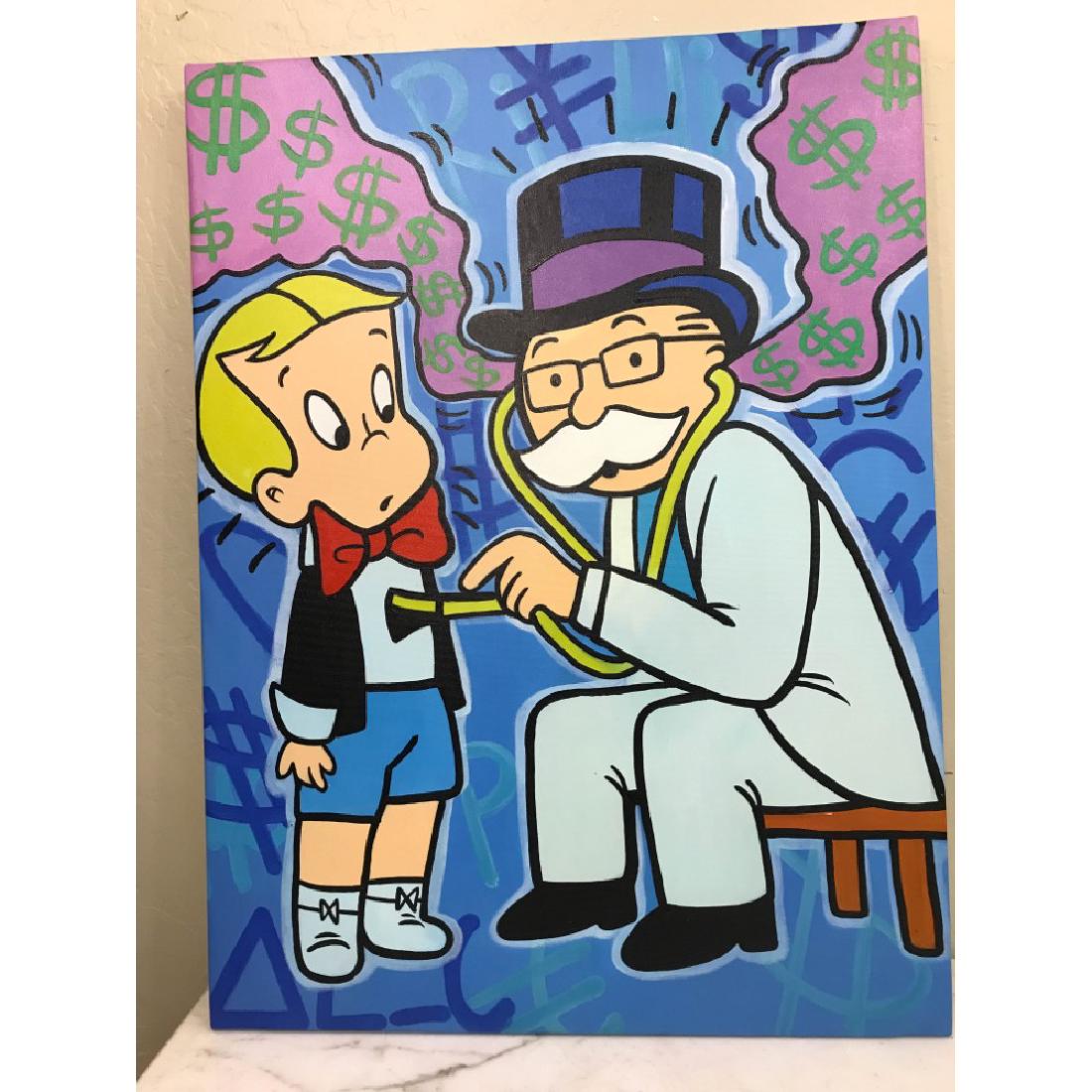 Doctor, Monopoly Man w/ Rich Oil on Canvas