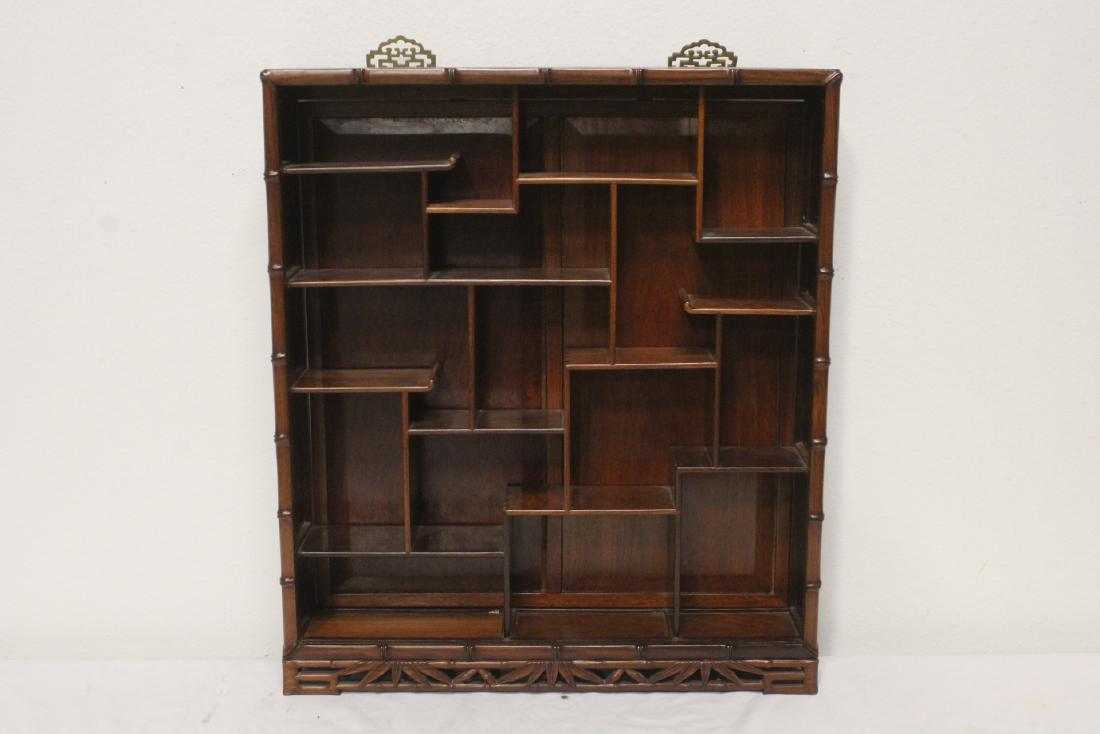 Beautiful Chinese vintage wall hanging curio cabinet