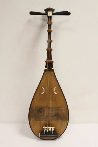 Vintage Chinese Music Instrument With Painting