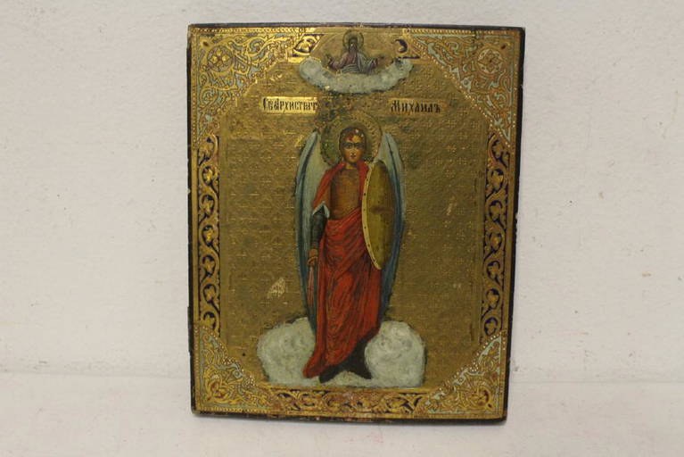 Antique Russian Painting On Wood Icon