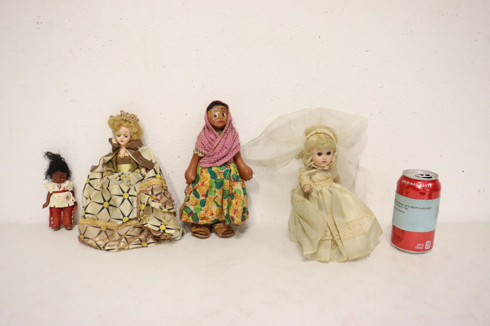 4 Vintage Small Dolls