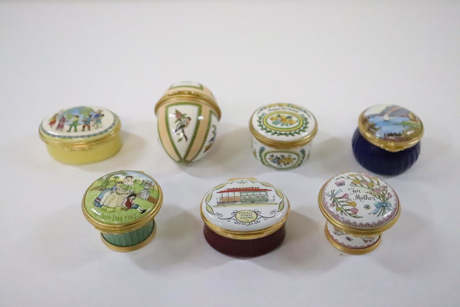7 Halcyon Days Enamel Trinket Boxes