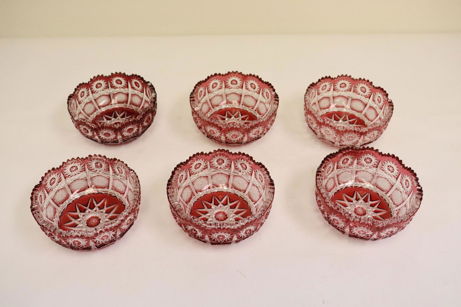 6 Beautiful Bohemian Crystal Bowls