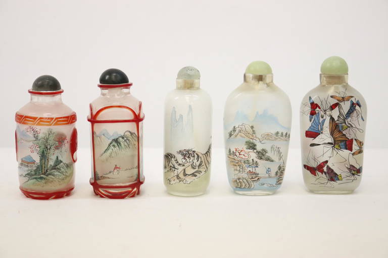 5 Chinese Inside Painted Snuff Bottles