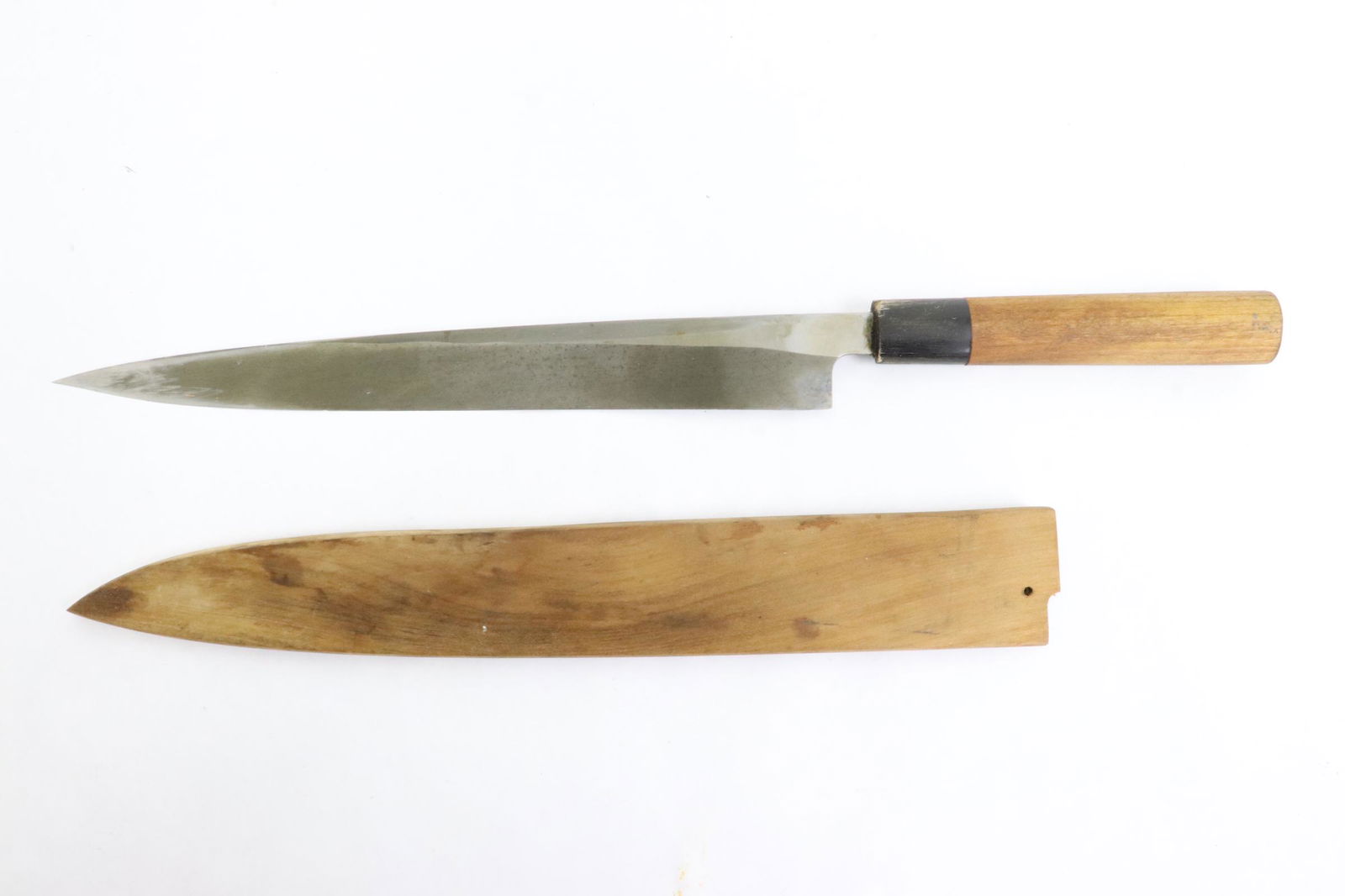 Japanese samurai sword style kitchen knife, signed (#0025) on Jan 17 ...