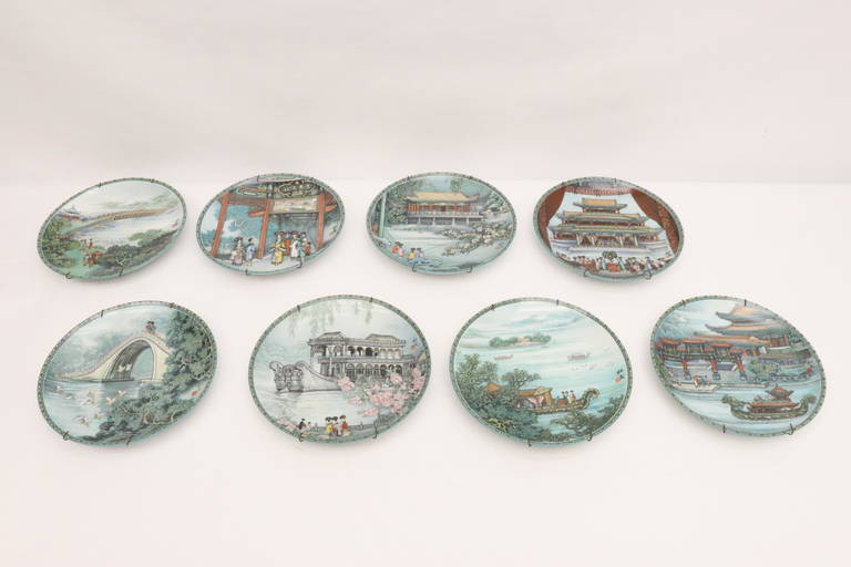 8 Chinese Collector Plates