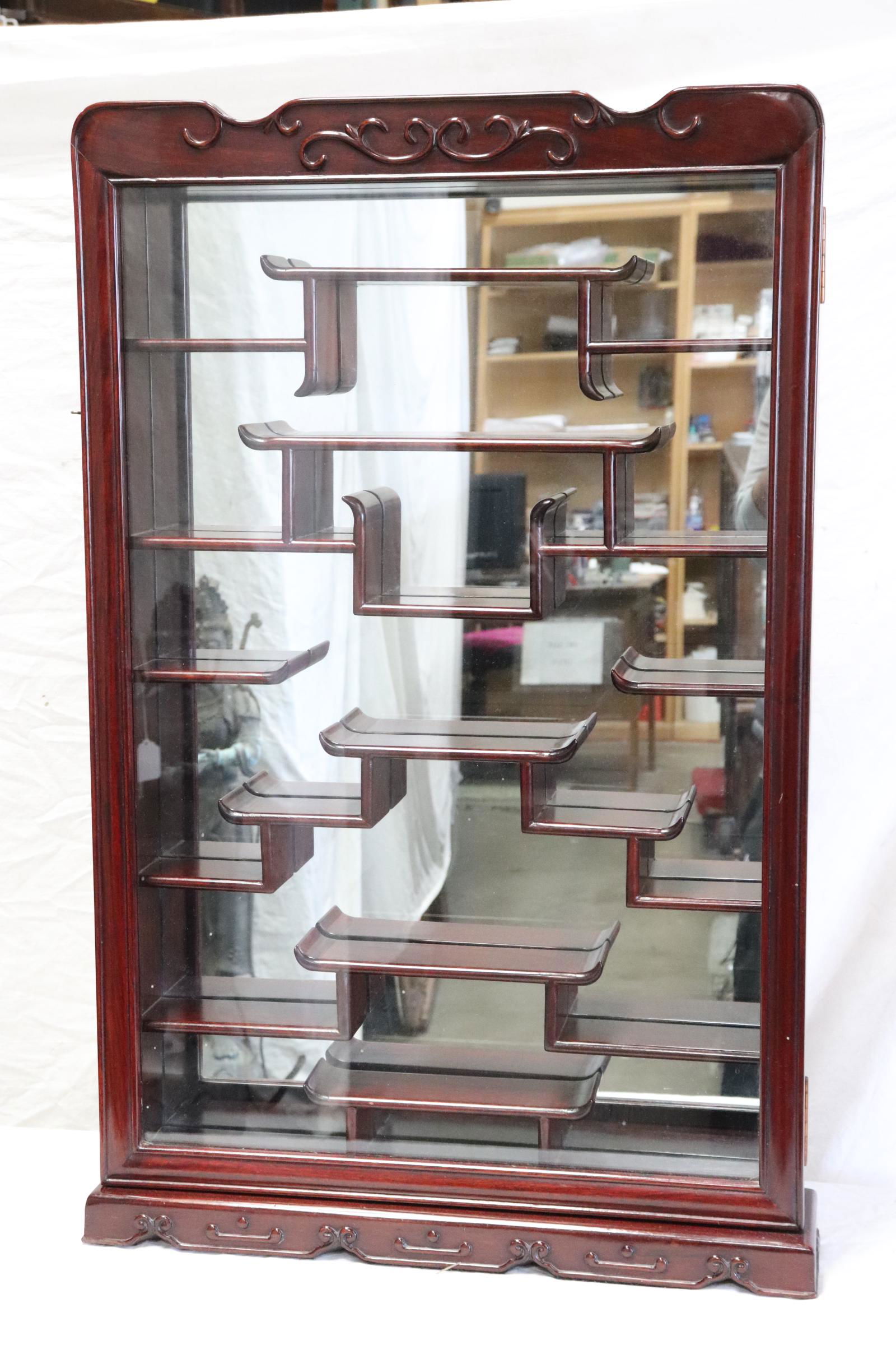 Chinese Rosewood Wall Hanging Display Case
