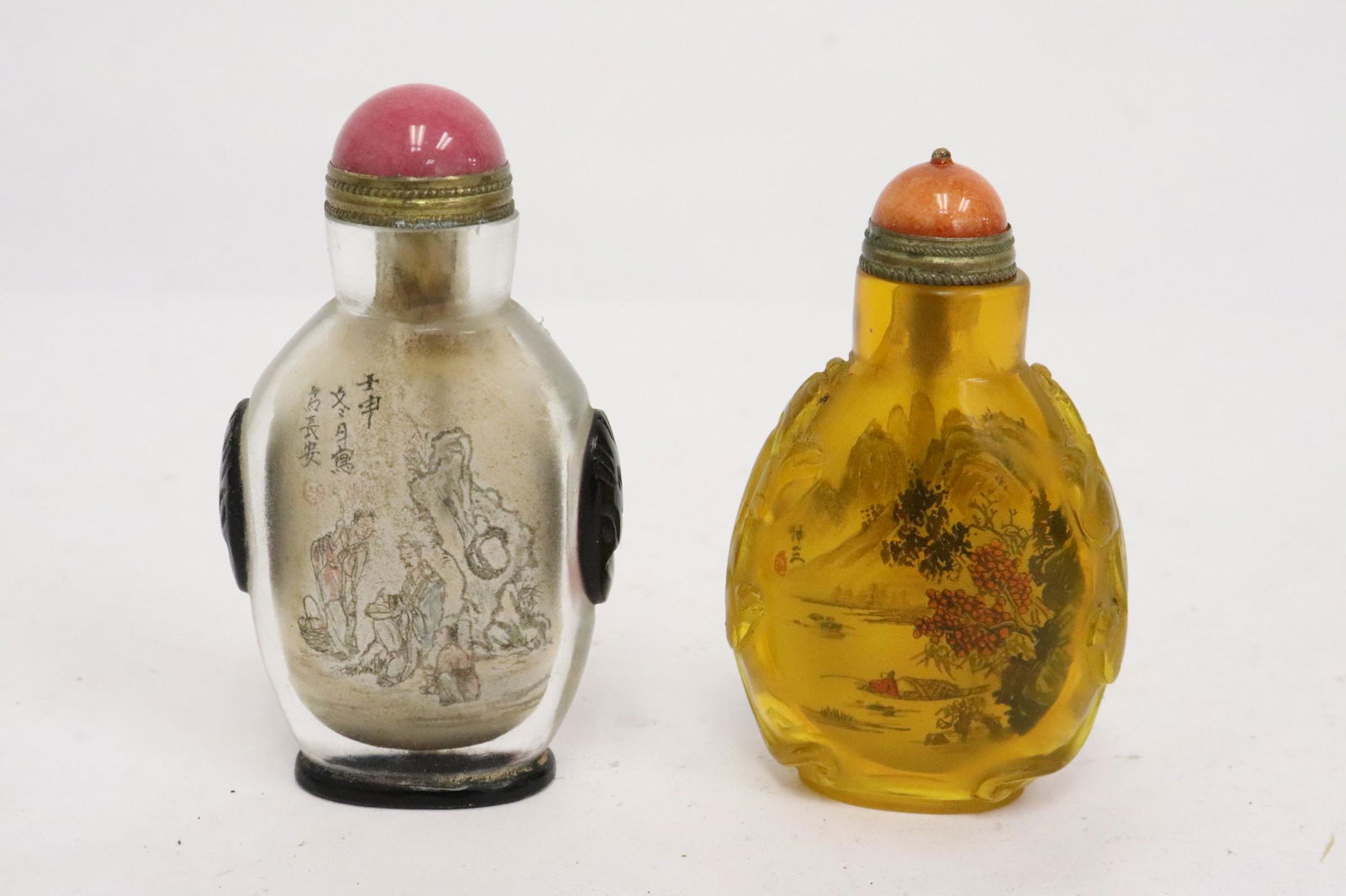 2 Chinese Vintage Inside Painted Snuff Bottles