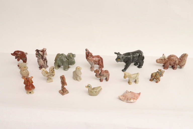 16 Zuni Fetish Stone Animals