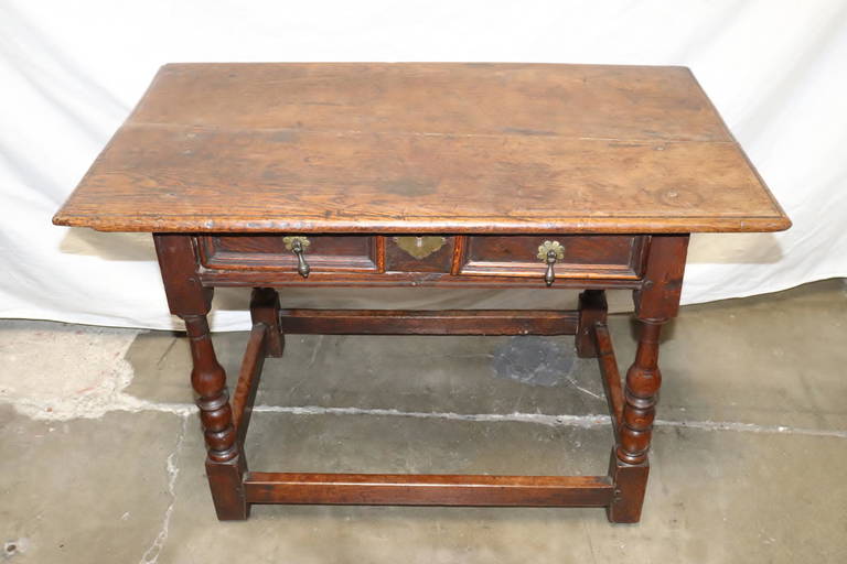 19th Century American Oak Kitchen Table