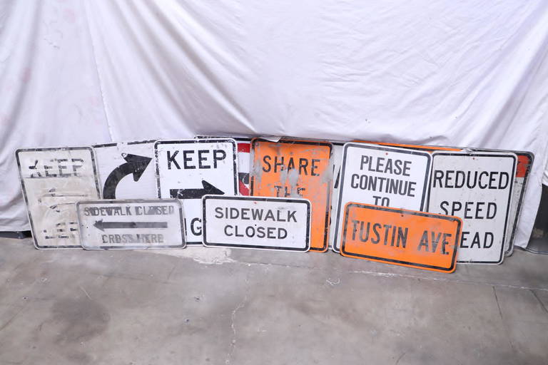 14 Retired City Traffic Signs