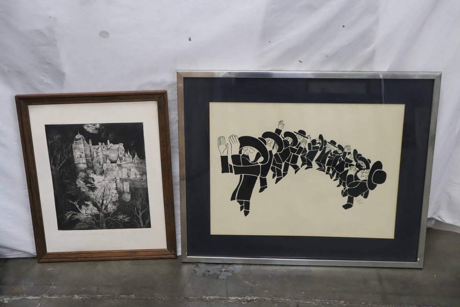 2 Pencil Signed Etchings Auction