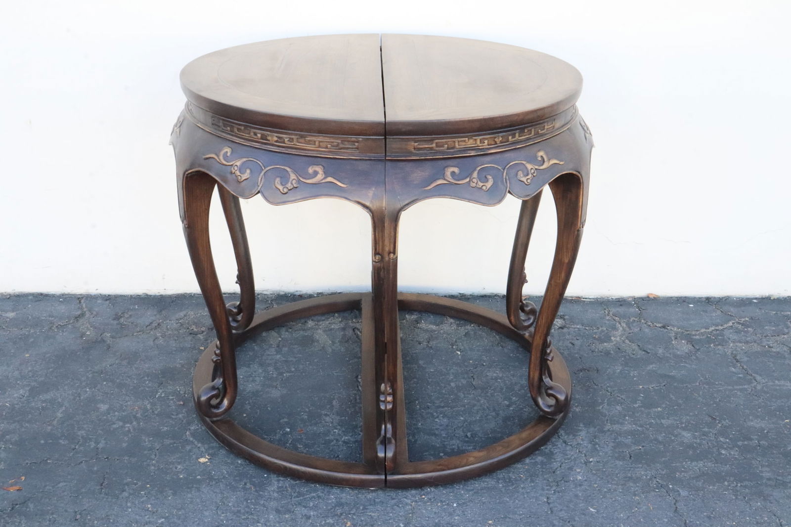 Pair Chinese Half Moon Tables Auction