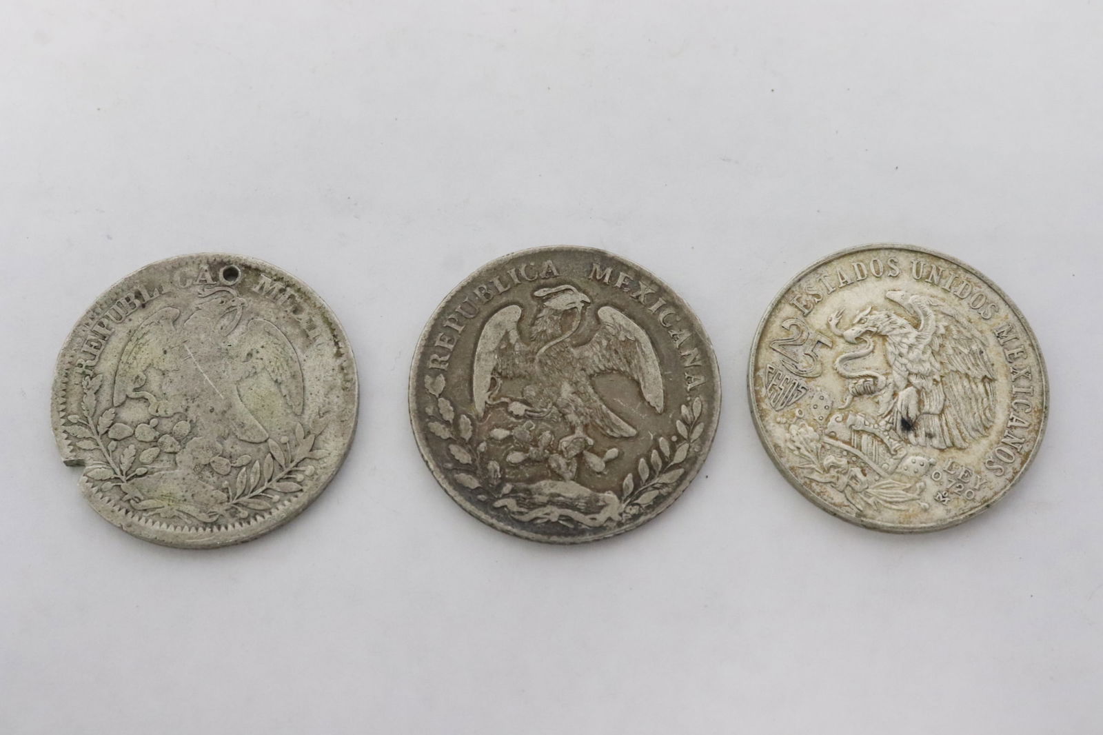 2 Mexico Silver Coins, & An Olympic Silver Memorabilia Coin