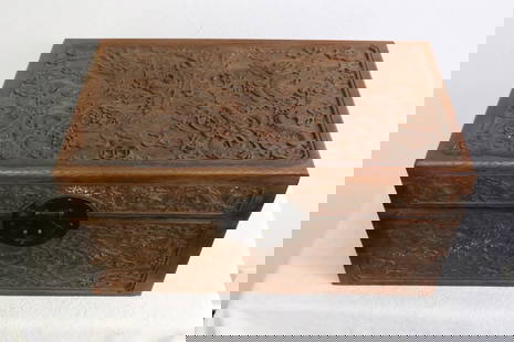 Large Chinese Wood Box Auction