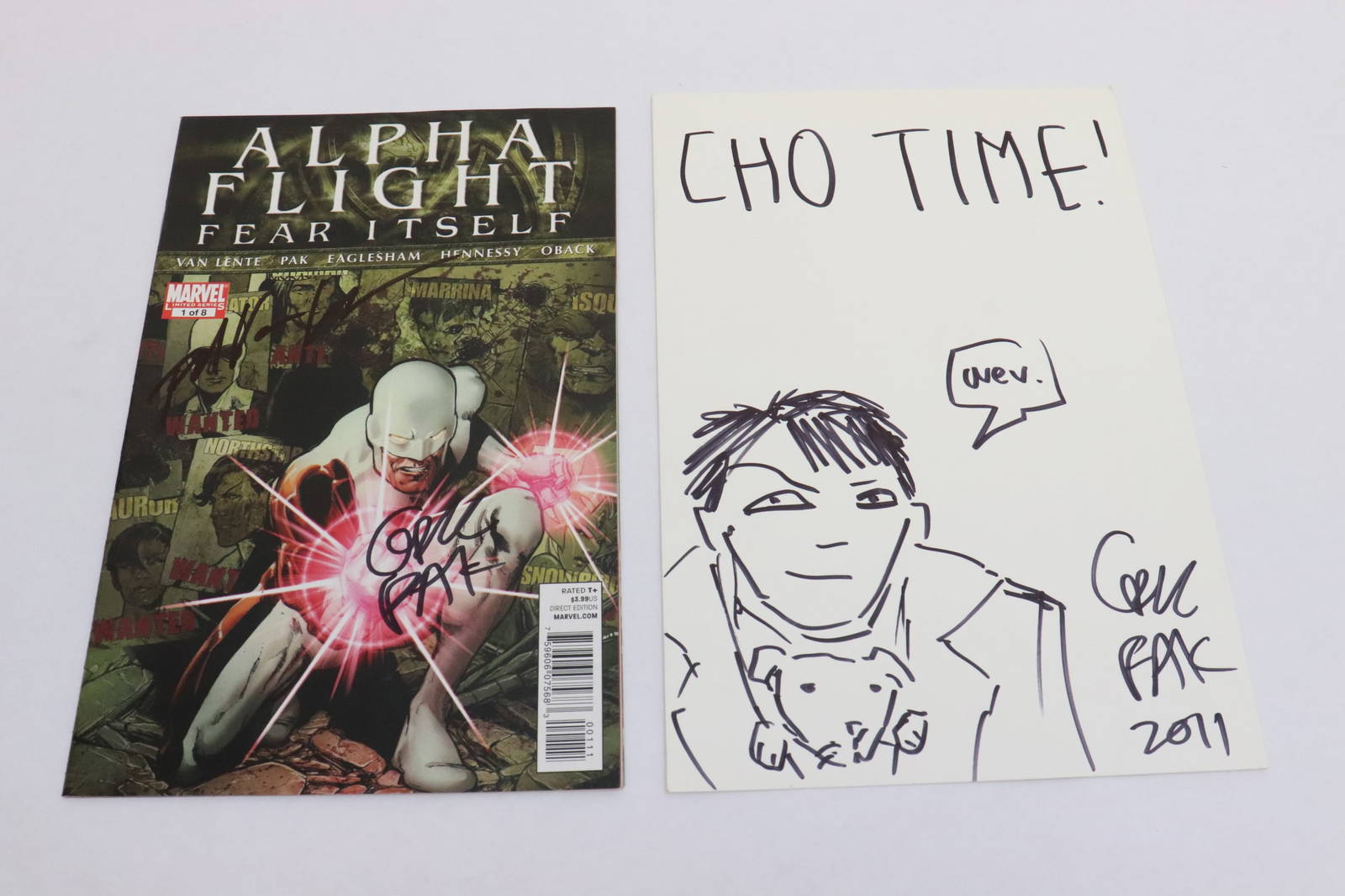 Signed Comic Book, & A Signed Drawing By Greg Pak Auction