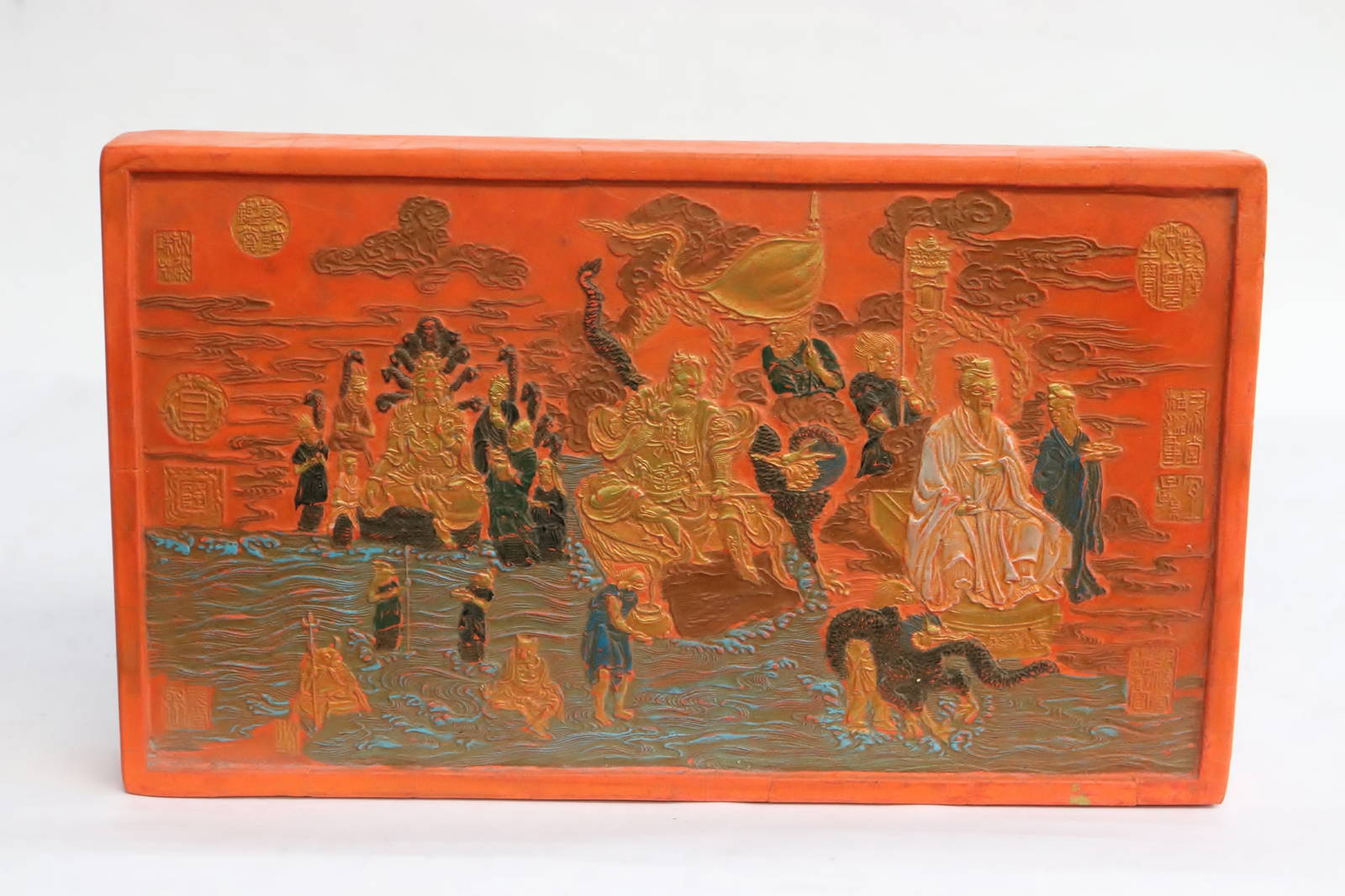 Large Chinese Red Ink Stick Auction