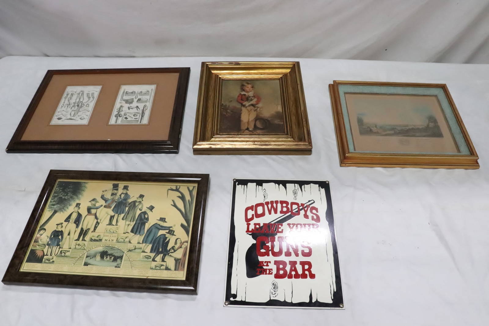 5 Etchings/ Paintings, Sign Auction