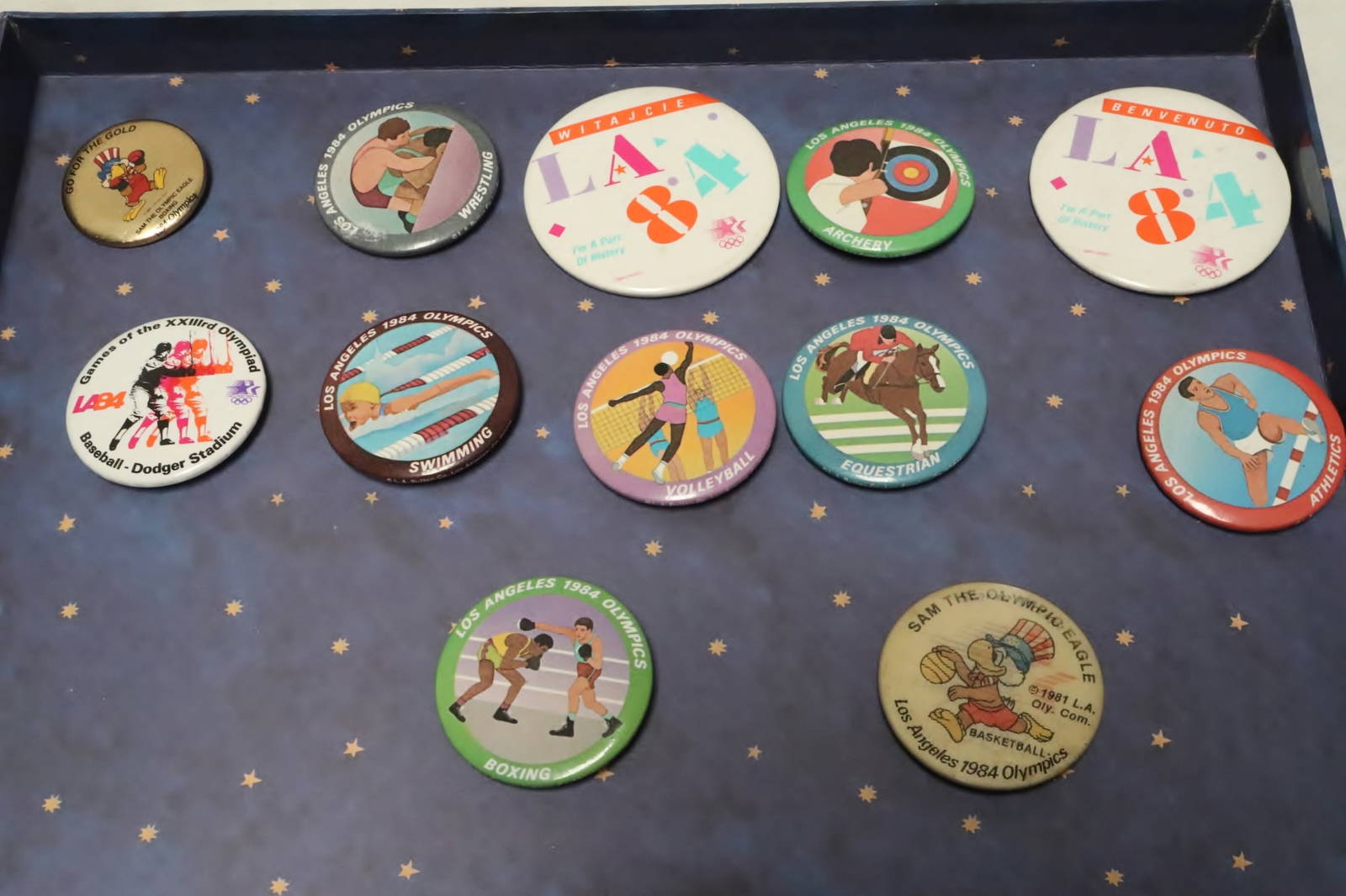 Lot Of La 1984 Olympic Buttons Auction