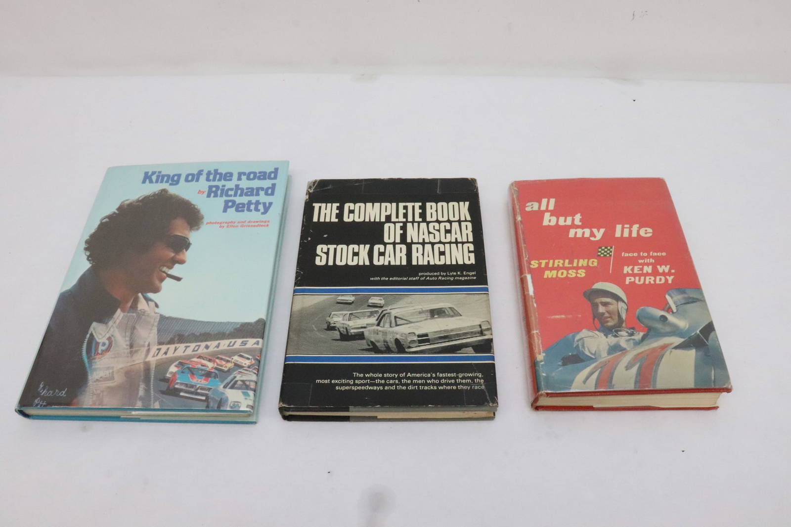3 Signed Racing Car Books Auction