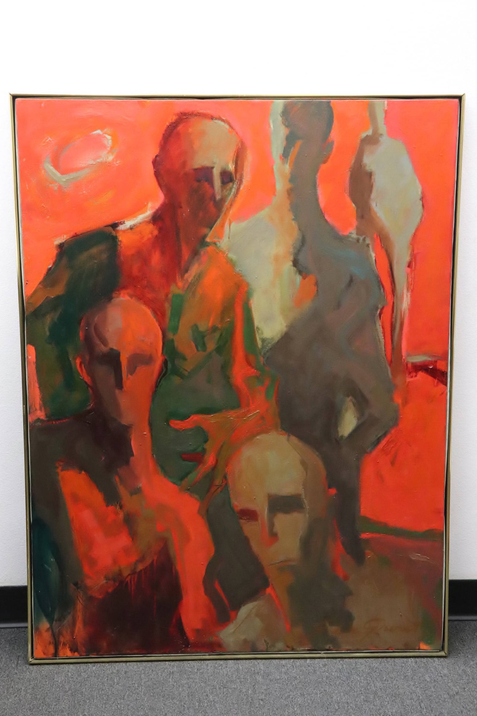 George De Groat, Oil On Canvas "procession At The Styx" Auction