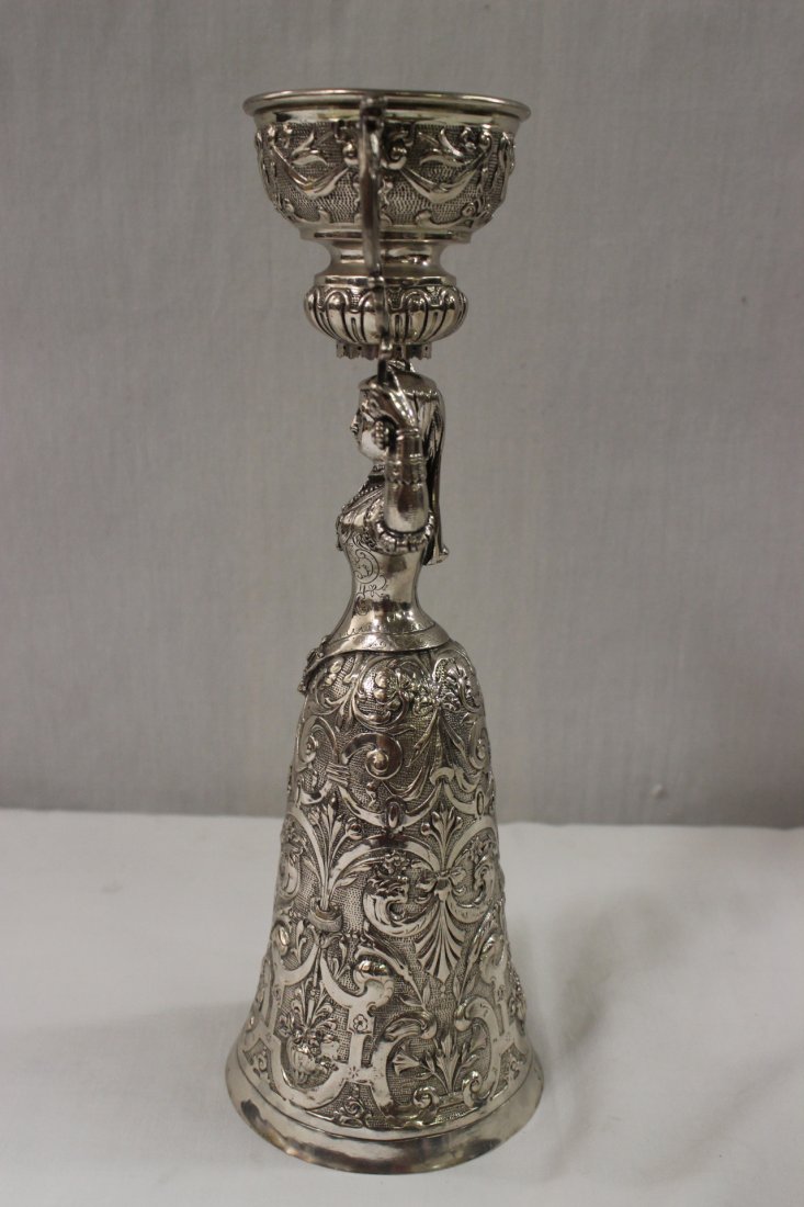 A fancy continental silver wedding chalice(?)