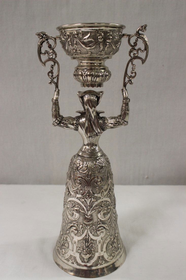 A fancy continental silver wedding chalice(?)