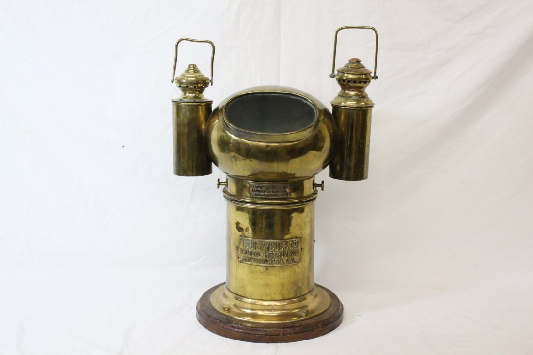 antique ship compass by Louis Weule co.