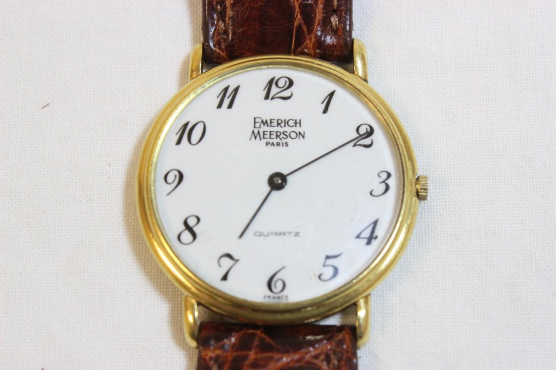 An 18k French Wrist Watch By Emerich Meerson