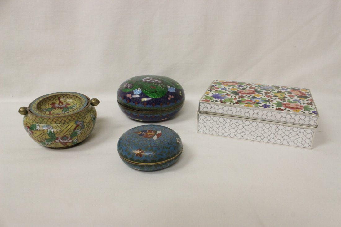 4 pieces of cloisonne