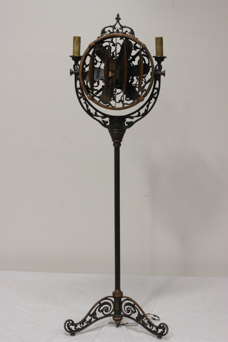 Antique Luminaire Funeral Parlor Light Up Fan