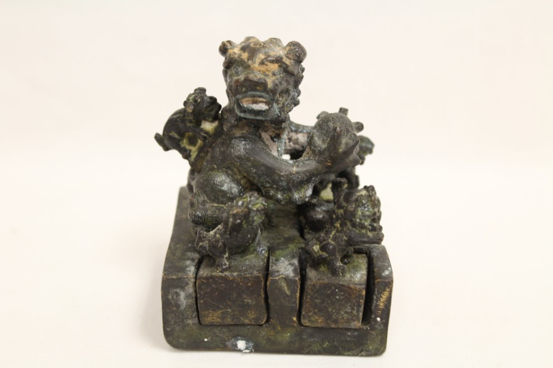 Chinese Bronze Seal Set