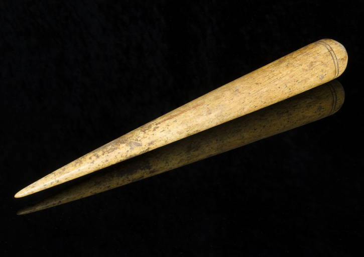 An Antique Whalebone Fid, 19th Century With Incised