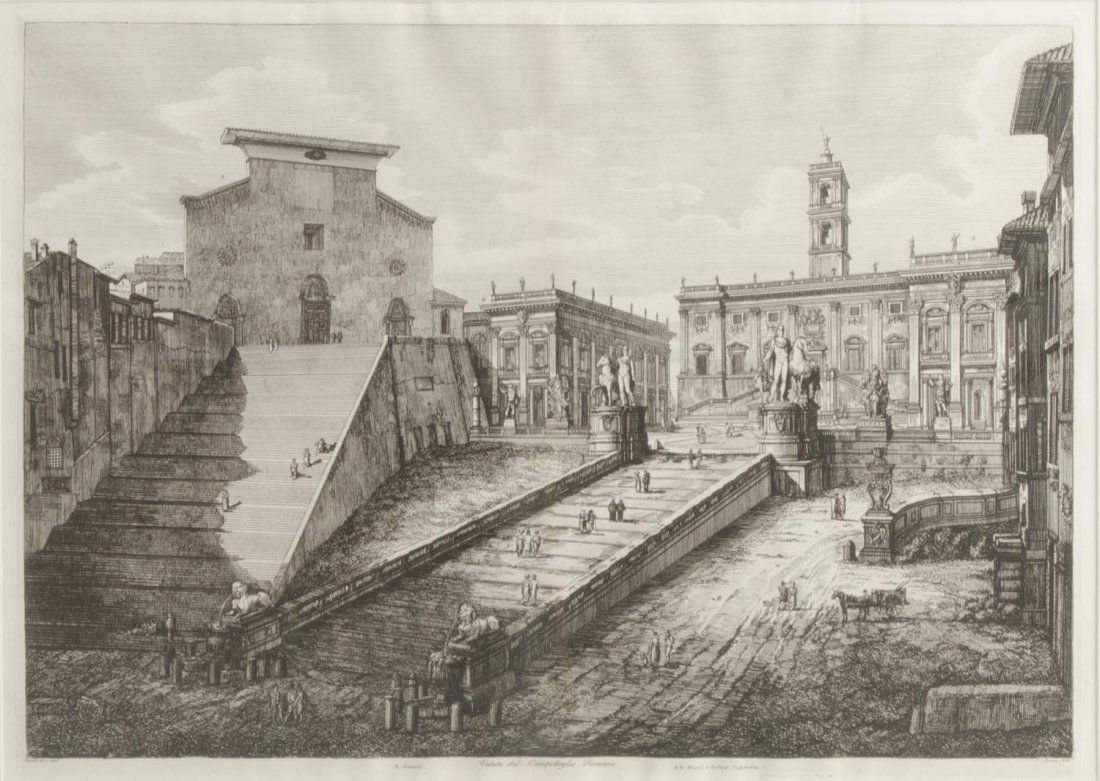 A Rossini’s Engraving “veduta Del Campidoglio Romano”