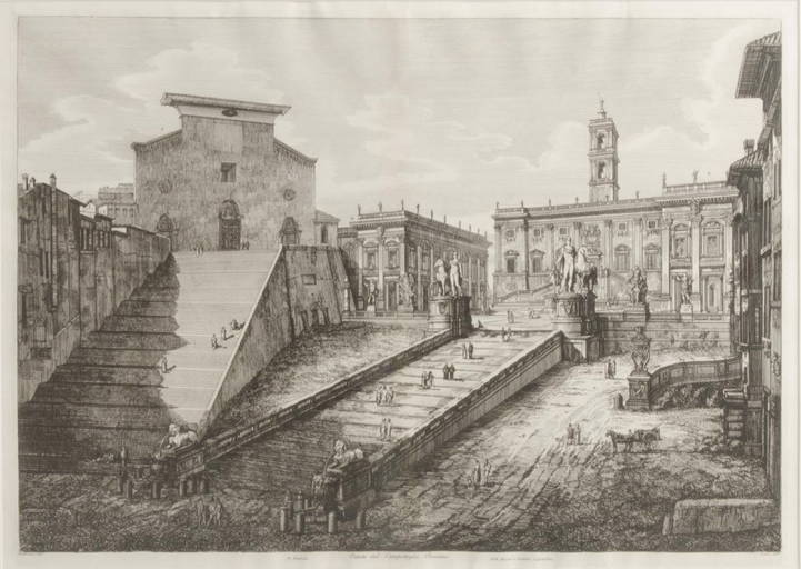 A Rossini’s Engraving “veduta Del Campidoglio Romano”