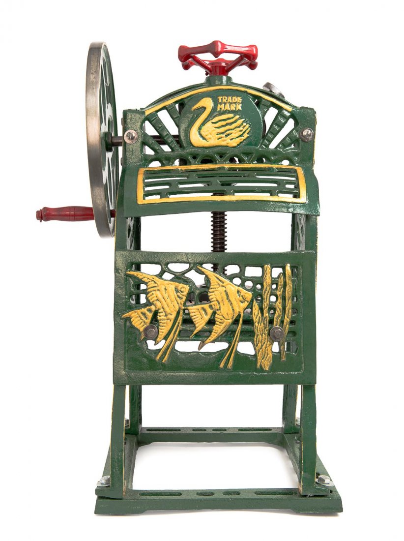 Cast Iron Swan Brand Ice Shaver, C1930s. Restored.